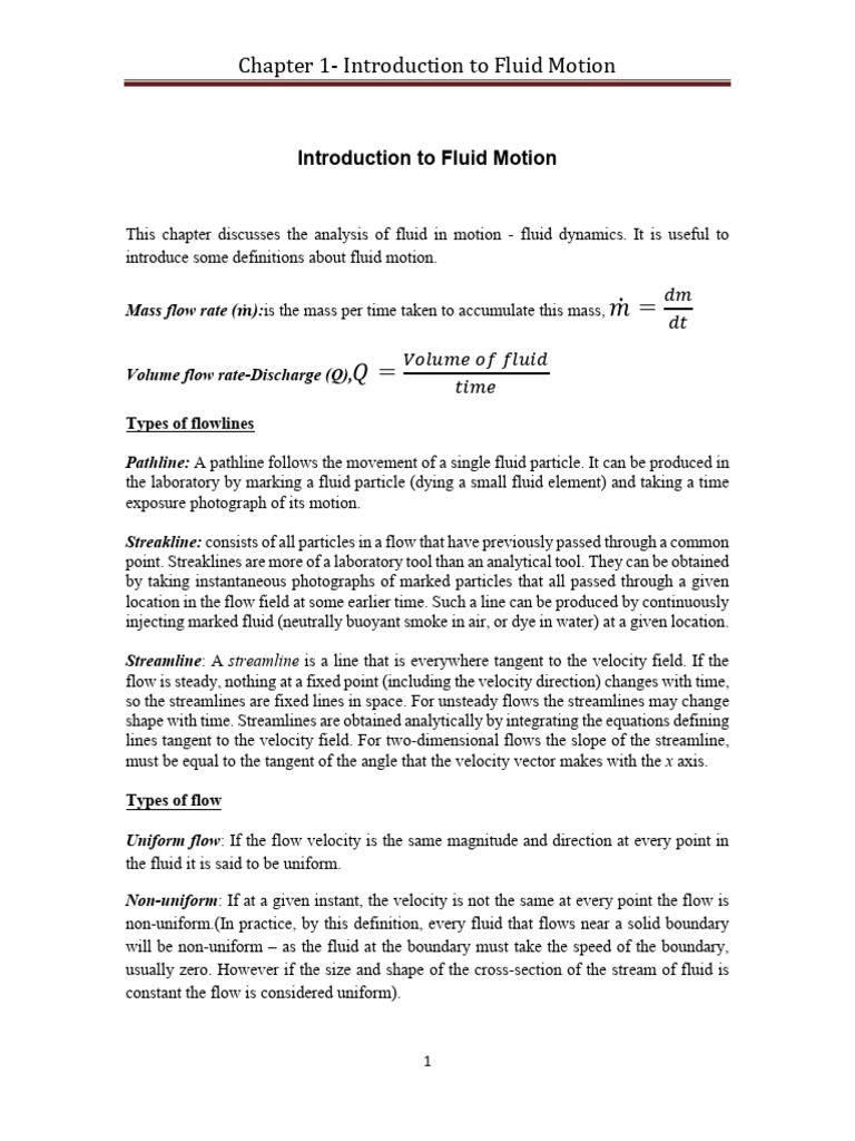 Dynamics Fluids With Application@Lecture@1 | PDF | Fluid Dynamics ...