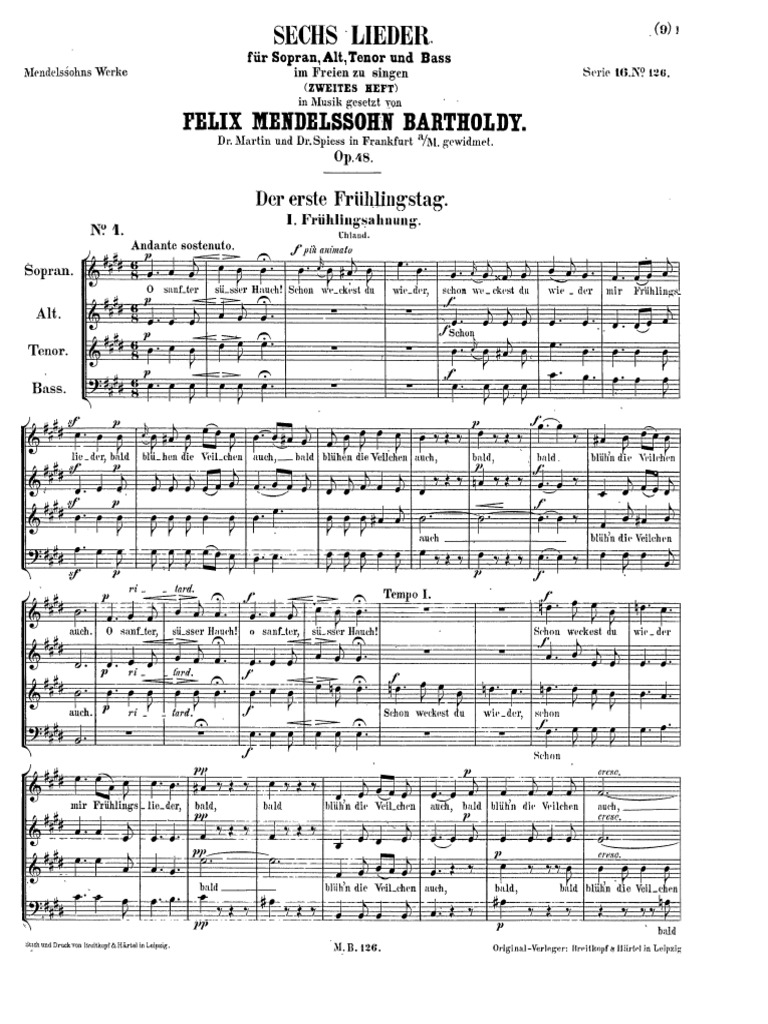 Mendelssohn - Op 48 N 1 | PDF