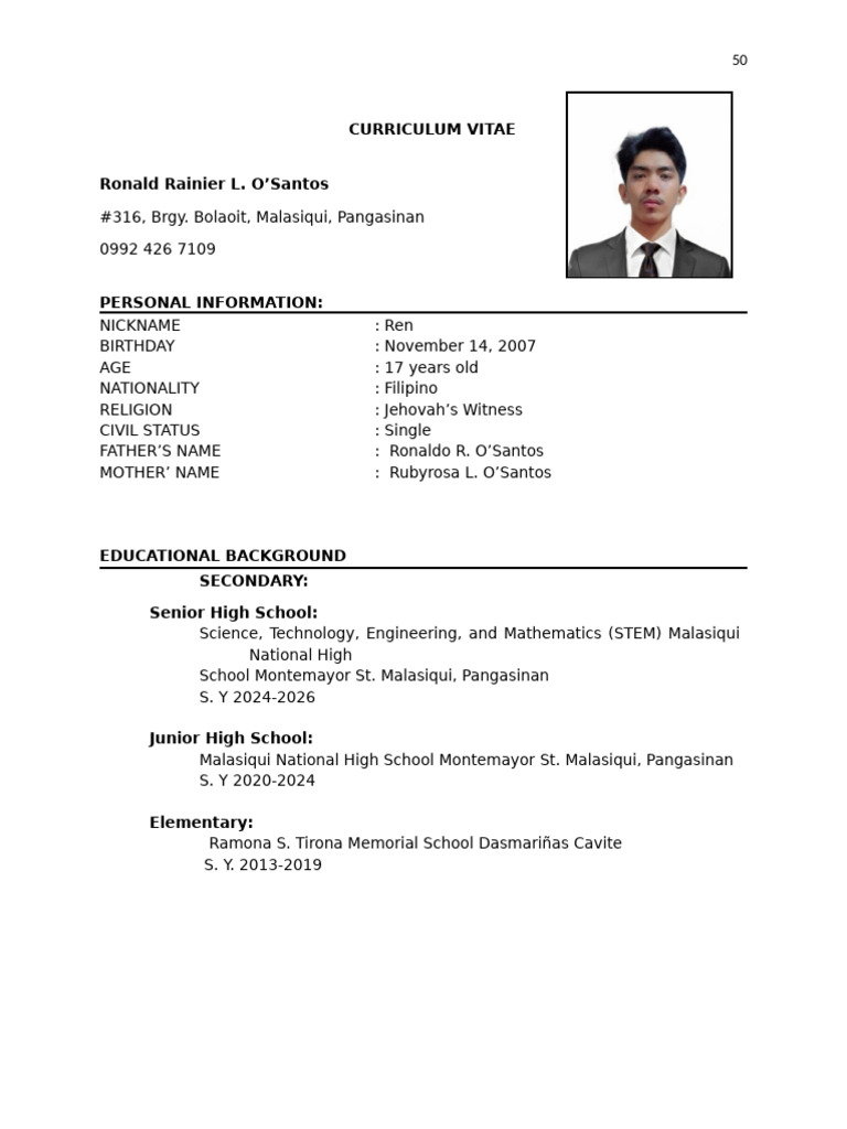 CURRICULUM-VITAE Ni Ren | PDF