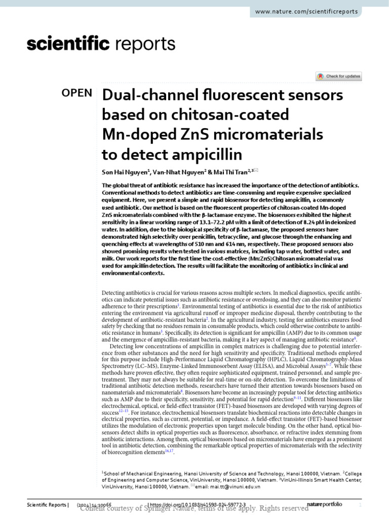 Dual-Channel Fluorescent Sensors Based On Chitosan | PDF | Biosensor ...