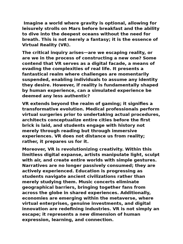 Imagine a world where gravity is optional | PDF