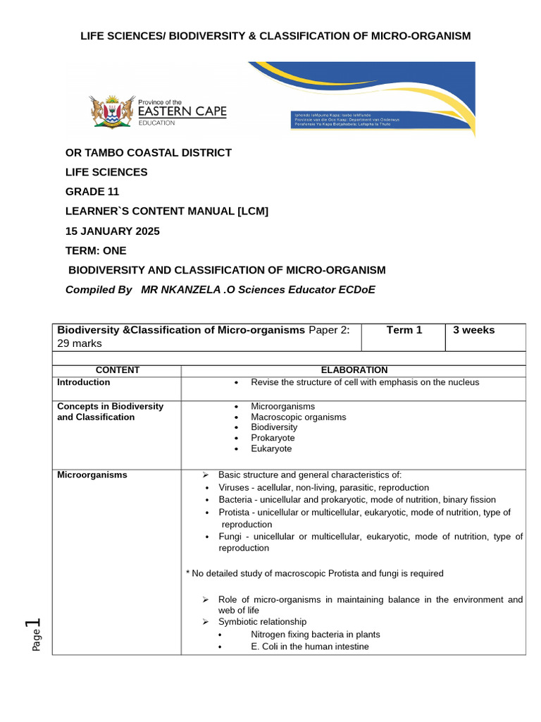 Biodiversity and Classificationof Microorganisms | PDF | Bacteria ...