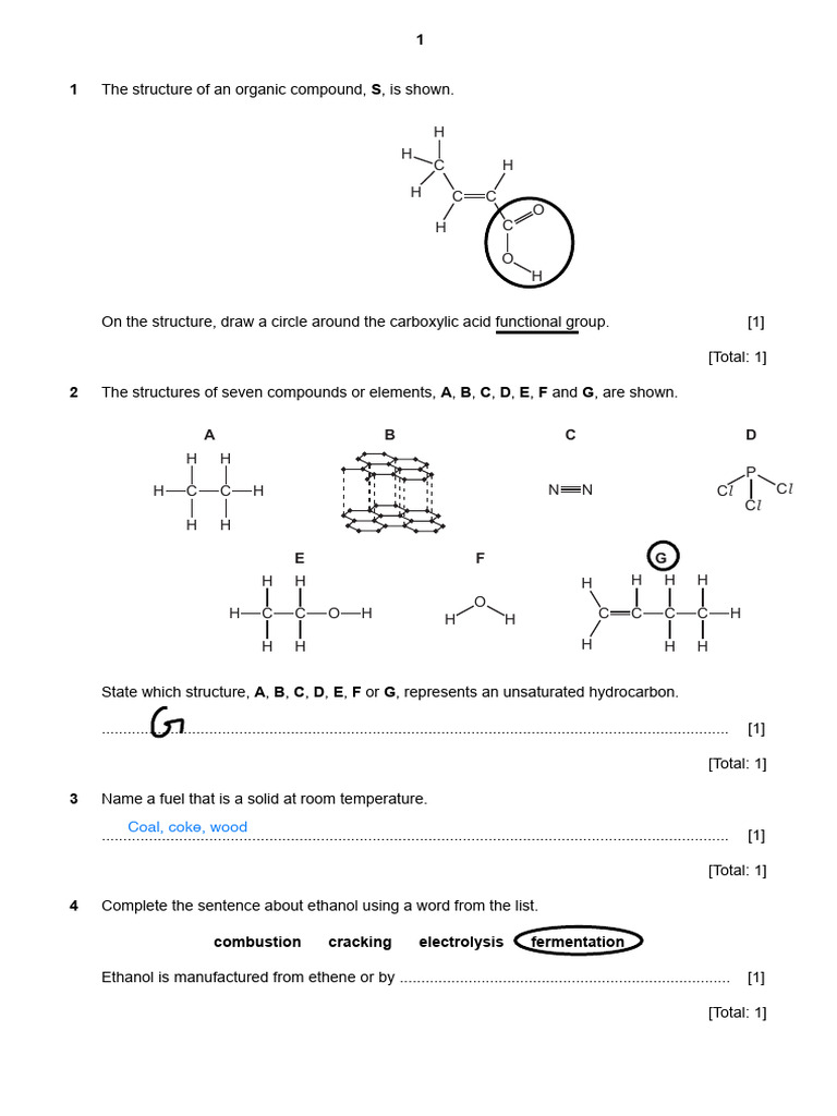 IG10_Organic ChemCT2 | PDF | Hydrocarbons | Alkane