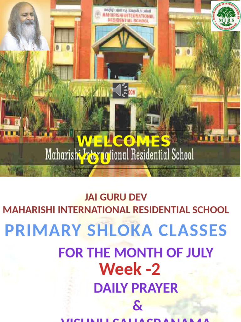 Primary-Weekend Shloka Class-Week-2-July | PDF | Vishnu | Shiva