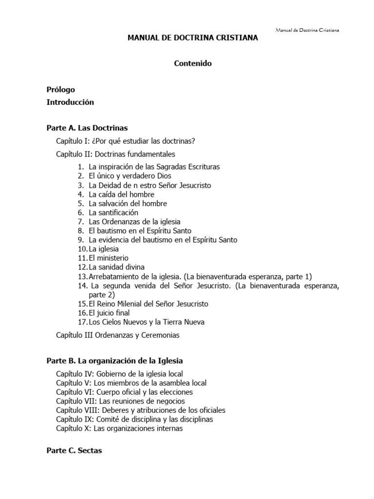Manual de Doctrina Cristiana | PDF | Biblia | Cristo (título)