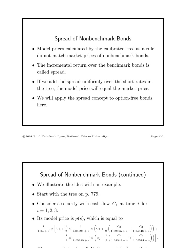 Nonbenchmark Bonds Spread Analysis | PDF | Greeks (Finance) | Option ...