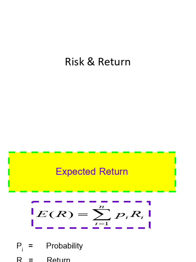 Calculate Risk & Return Metrics | PDF