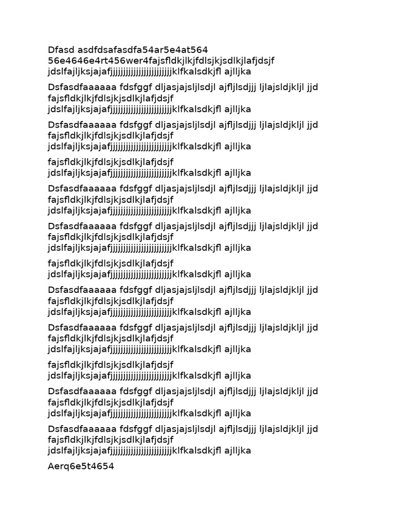 Nonsensical Text Document | PDF