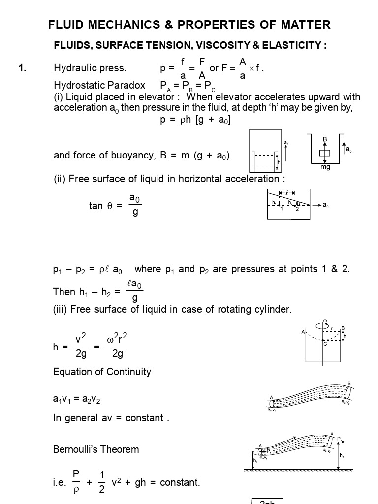 Mechanical Properties of Fluids | PDF | Fluid | Elasticity (Physics)