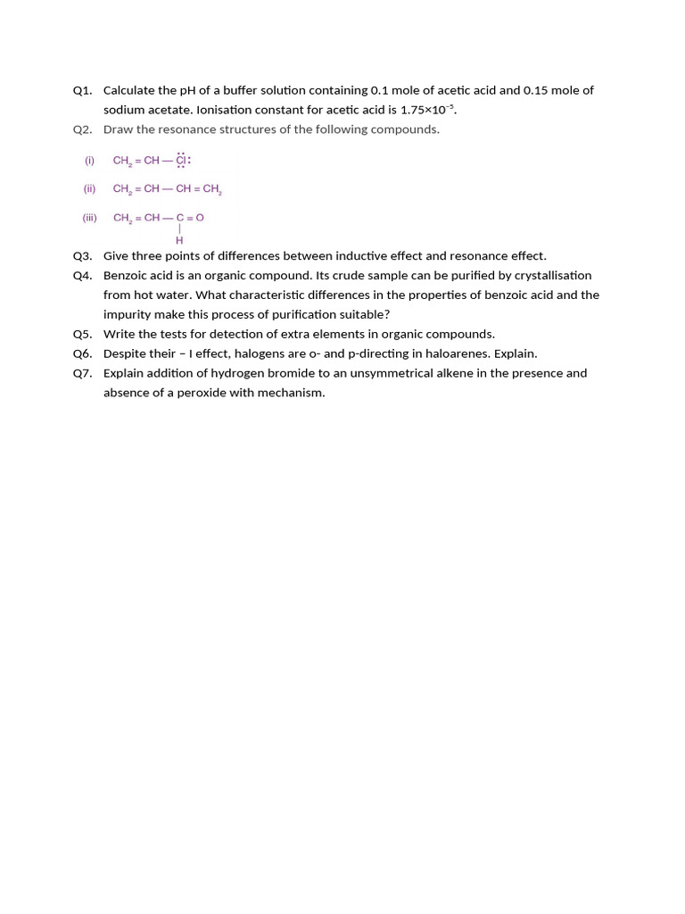 Imp Qs CHM 2 | PDF