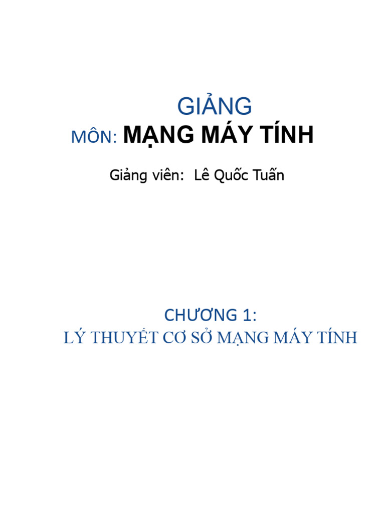 5. MangMayTinh_slide ThamKhao | PDF