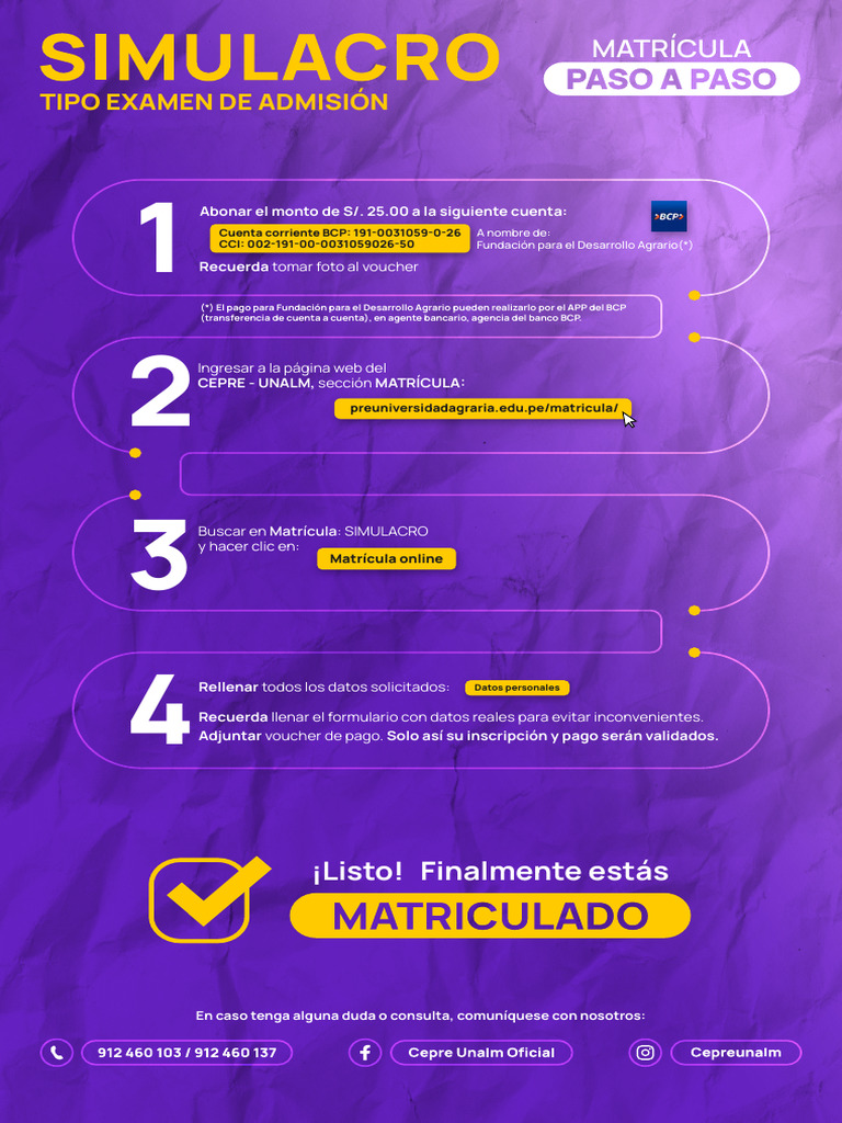 Paso A Paso Simulacro | PDF