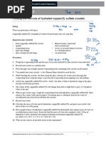 Determine Hydrated Copper Sulphate Formula | PDF | Water | Atoms