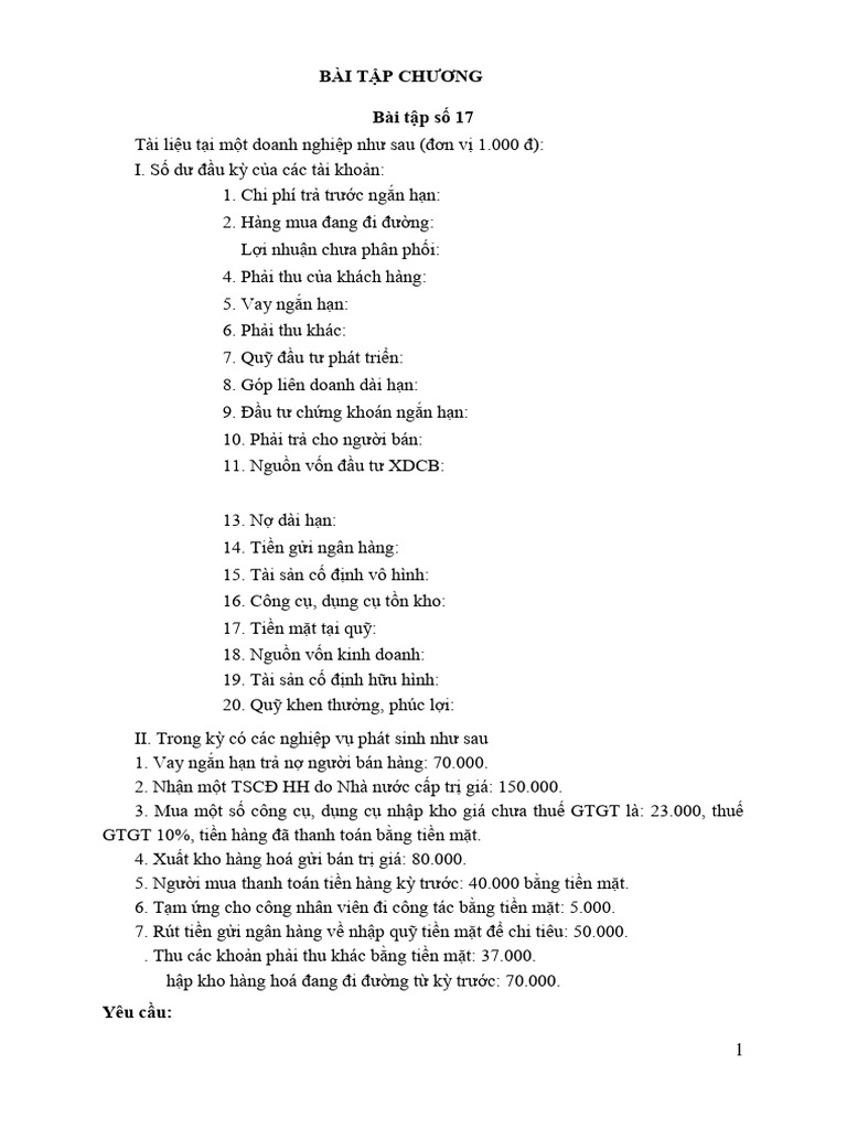 Bai Tap Chuong 6-7-8 | PDF