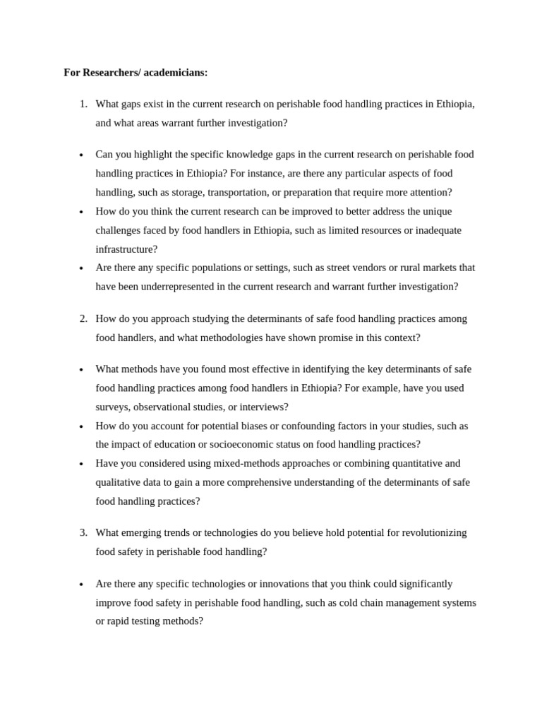 Perishable Food Safety in Ethiopia | PDF | Food Safety | Science