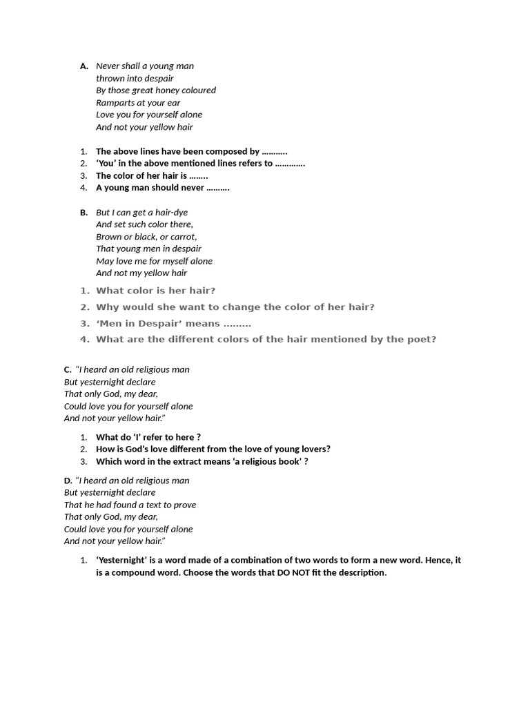 Analysis of Poems on Love and Courage | PDF