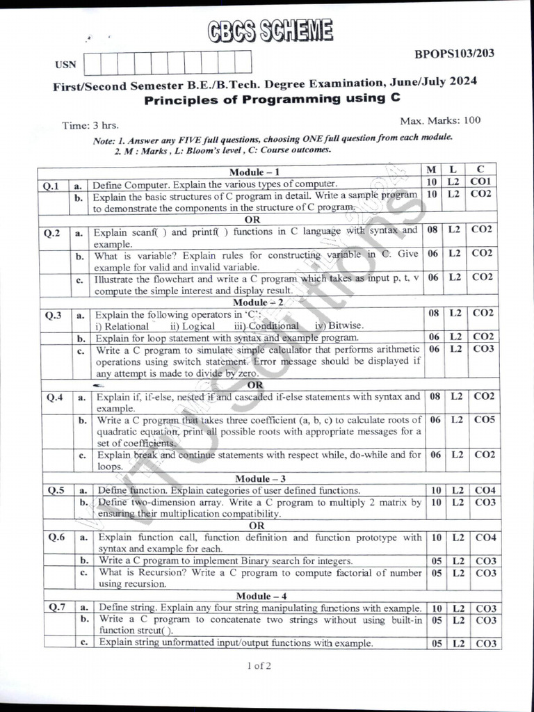 PPC QP With Ans 2023 | PDF