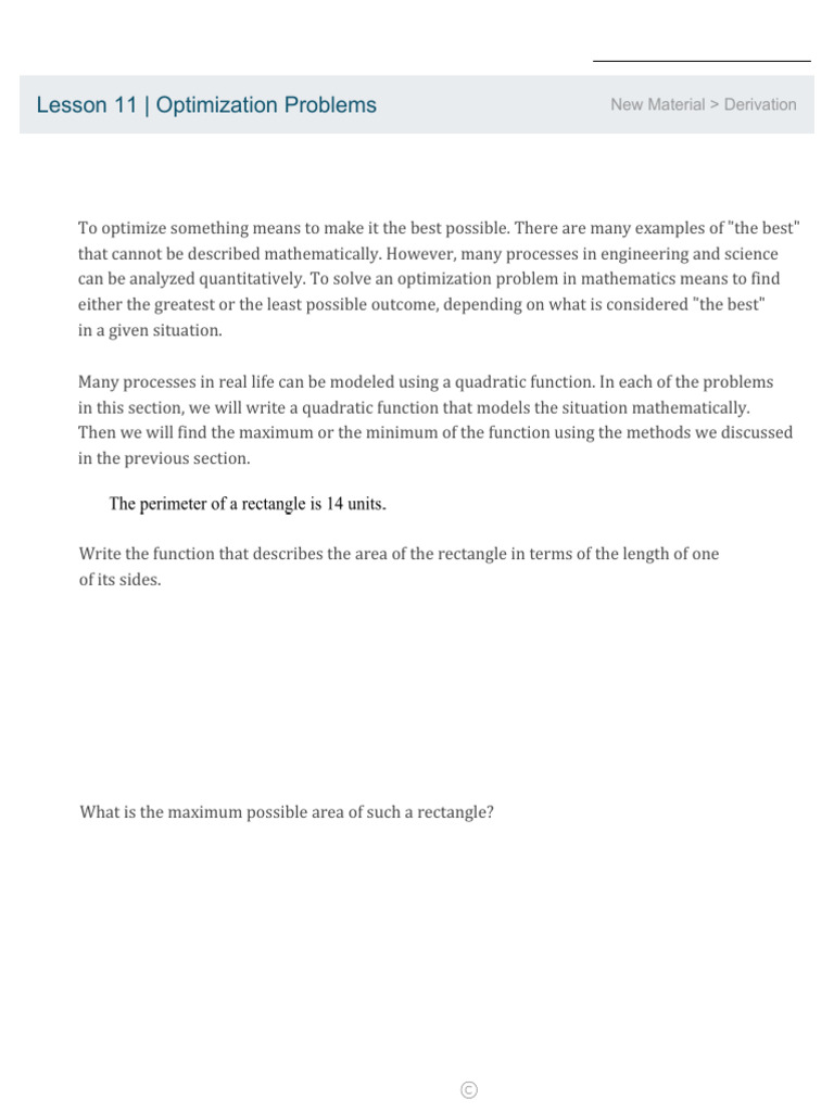 Optimization Problems in Quadratics | PDF