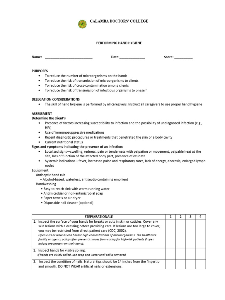 PERFORMING-HAND-HYGIENE (2) | PDF | Hand Washing | Medical Specialties
