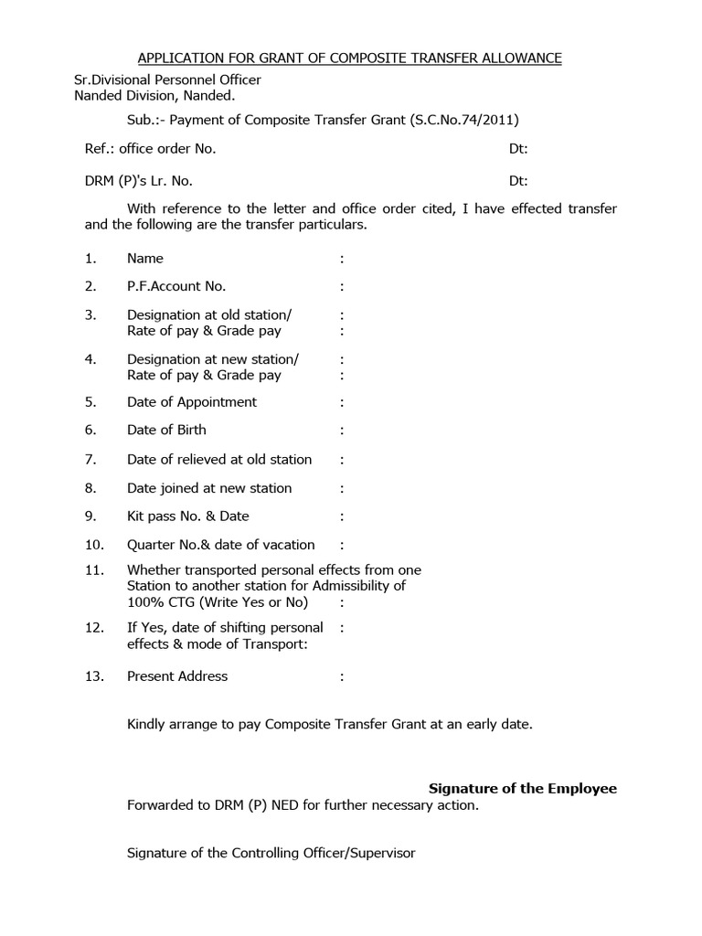 1343193019831-Application For Grant of Transfer Allowance | PDF