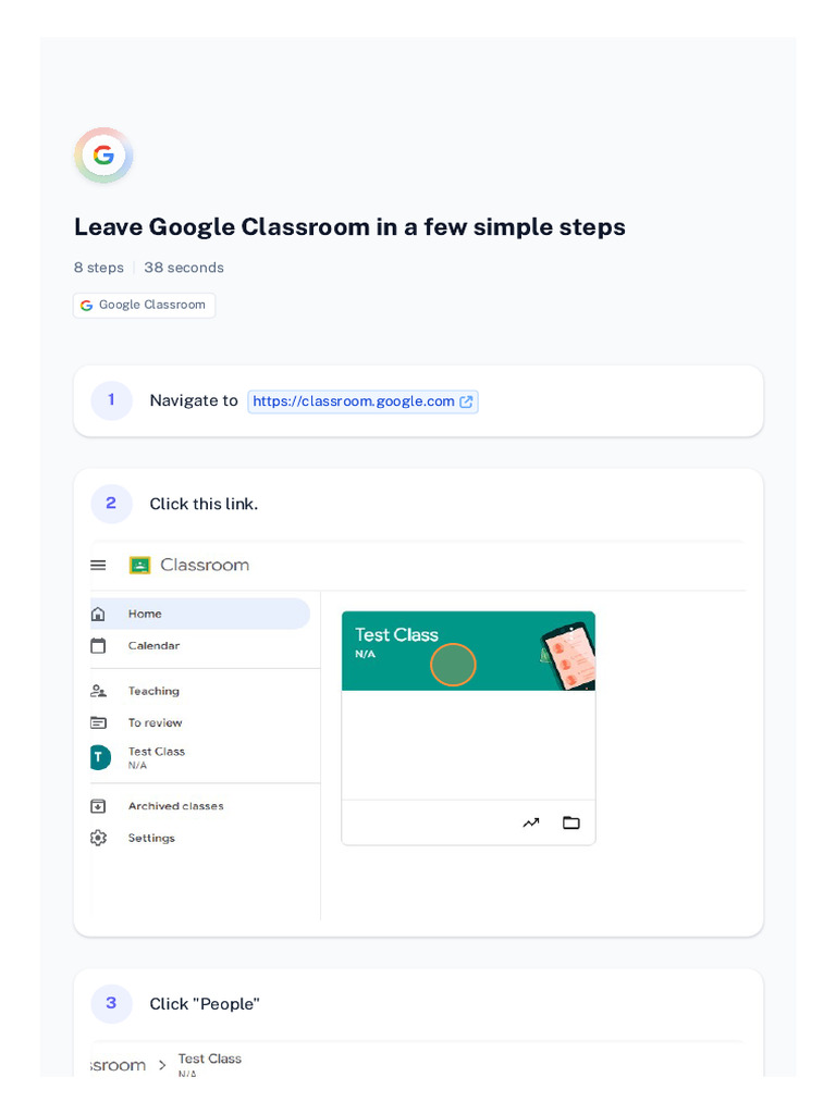 Leave Google Classroom in A Few Simple Steps | PDF