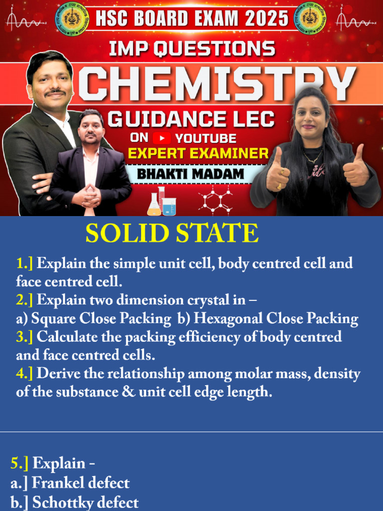 Imp Questions 1 To 16 Chemistry 2025 | PDF
