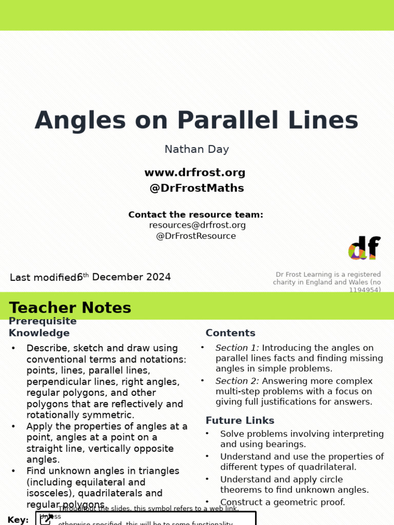 Understanding Angles on Parallel Lines | PDF | Triangle | Angle