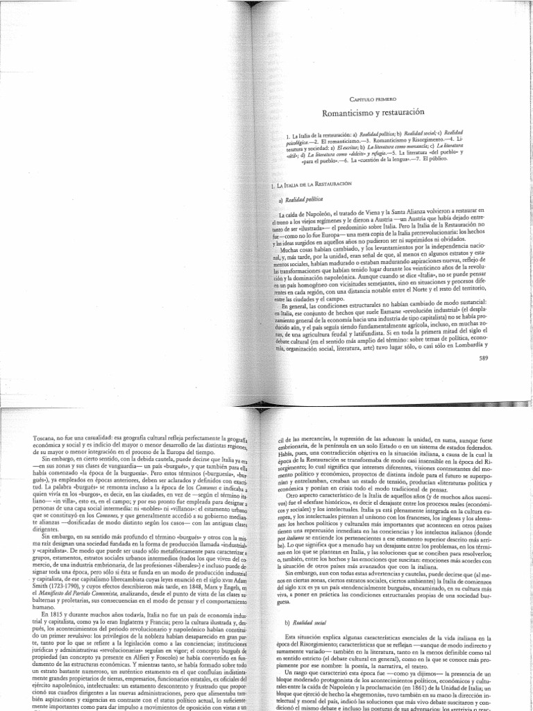 Unidad II (Manzoni y Leopardi) | PDF