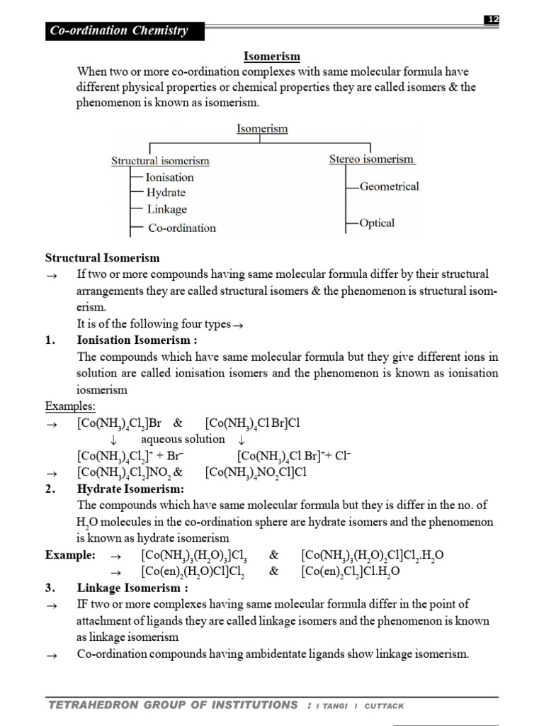 Coordination Chemistry (Part - 2) | PDF | Coordination Complex | Ligand