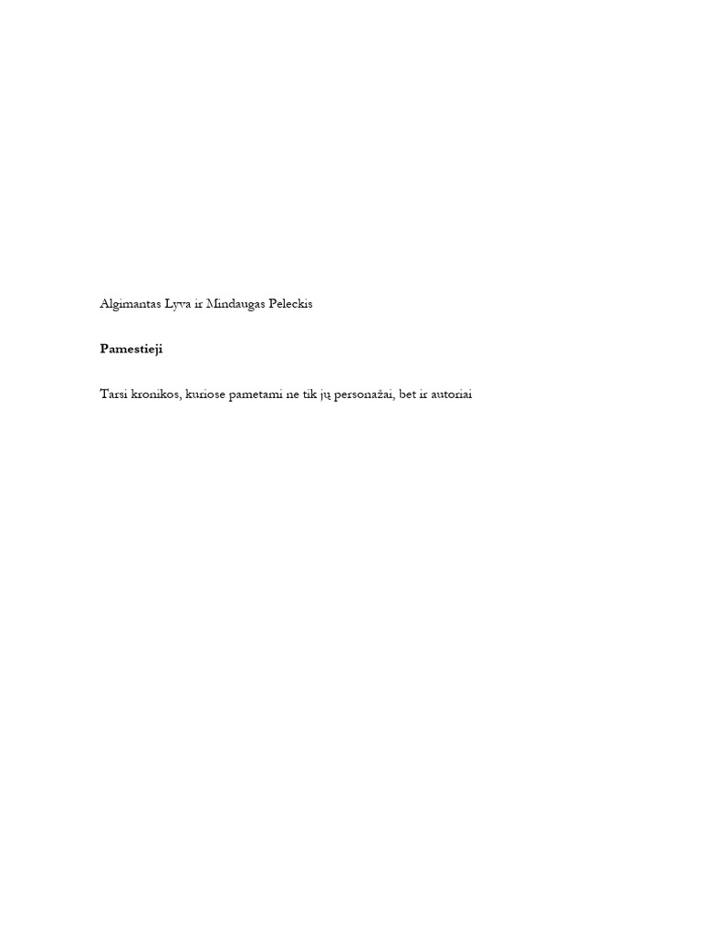Mindaugas Peleckis - Pamestieji | PDF