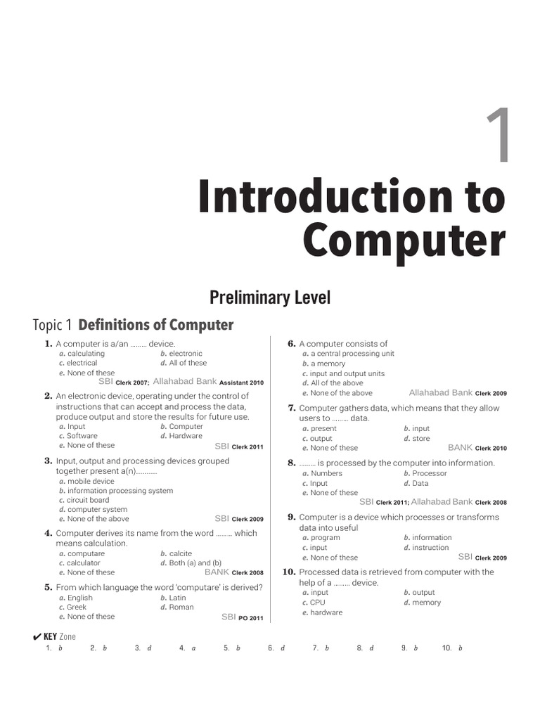 Computer Basics and History Overview | PDF | Microcomputers ...
