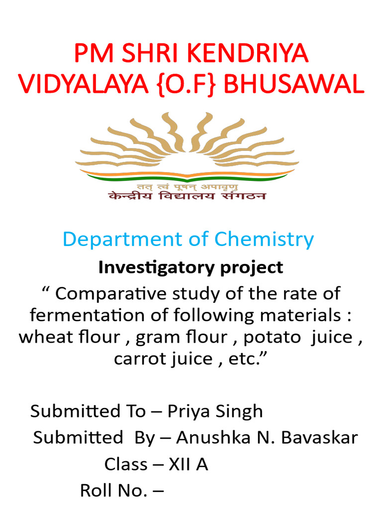 Fermentation Rate Study of Flours and Juices | PDF | Fermentation ...