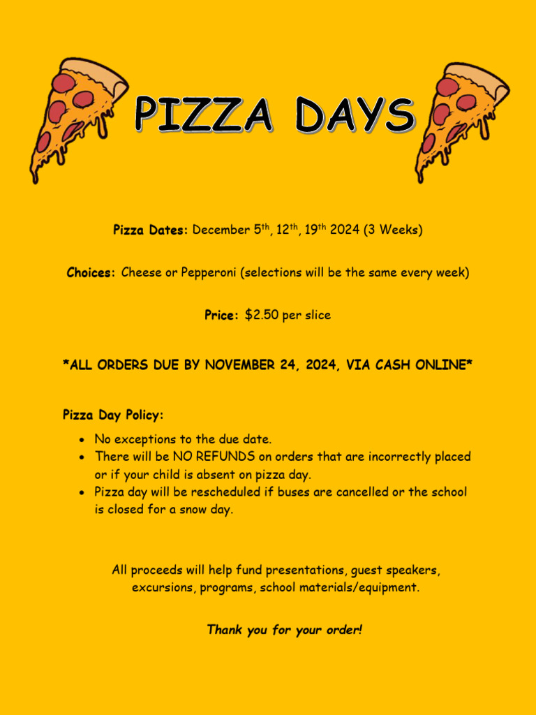 Pizza Day Flyer - Dec | PDF