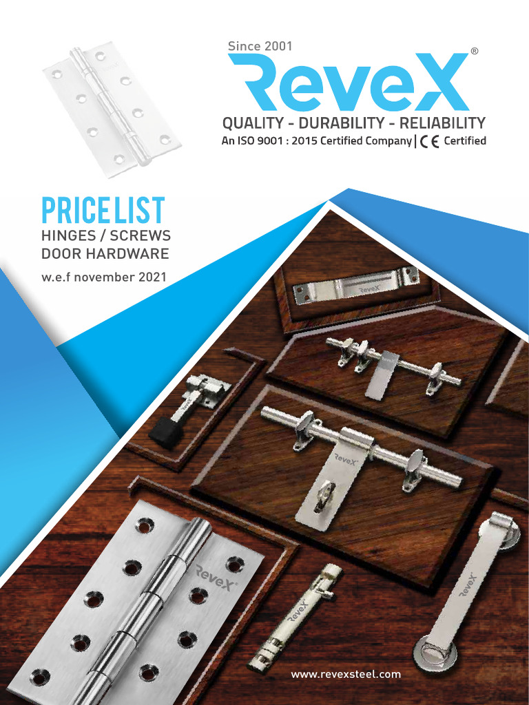 Revex Price List NOV 2021 | PDF | Door