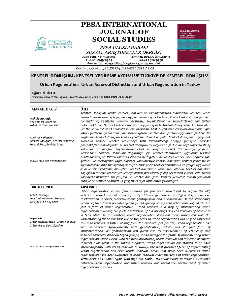 Kentsel D - N - M - Kentsel Yen - Leme Ayrimi Ve T - RK - Ye - de Kentsel D - N - M (#822720 ...