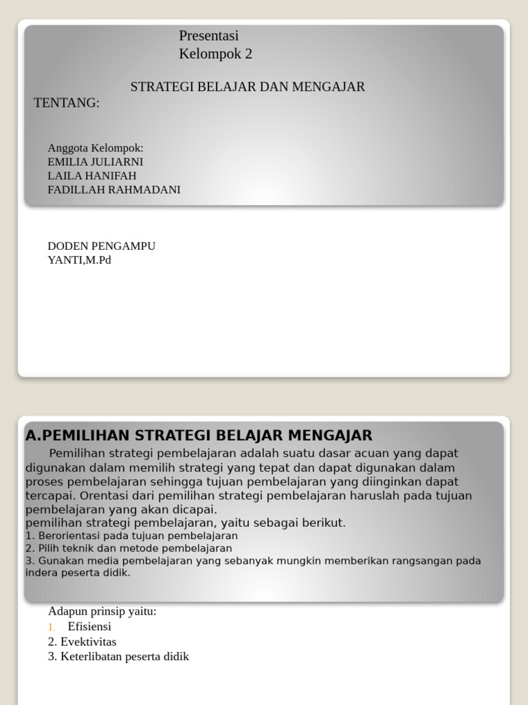 Ppt Strategi Klmpok 2 | PDF