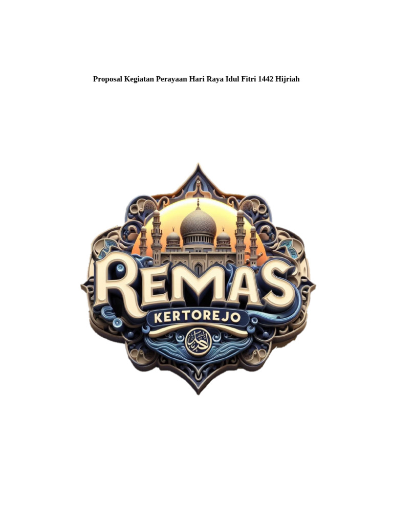 Proposal Kegiatan Perayaan Hari Raya Idul Fitri 1442 Hijriah | PDF