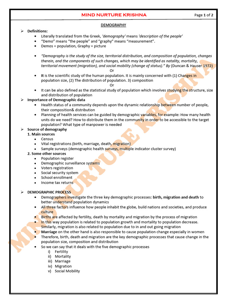 Understanding Demography in Social Pharmacy | PDF | Demography | Human Migration