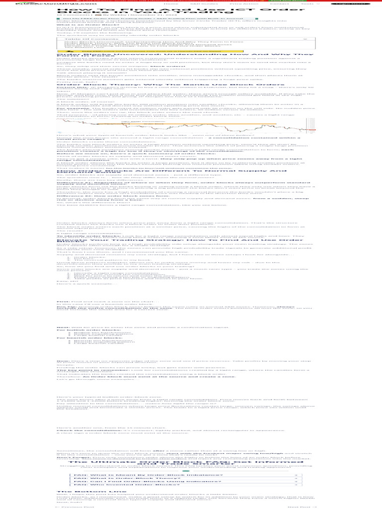 How To Find And Use ImCT Order Blocks In Your Trading - PriceActionNinja | PDF | Market Trend ...