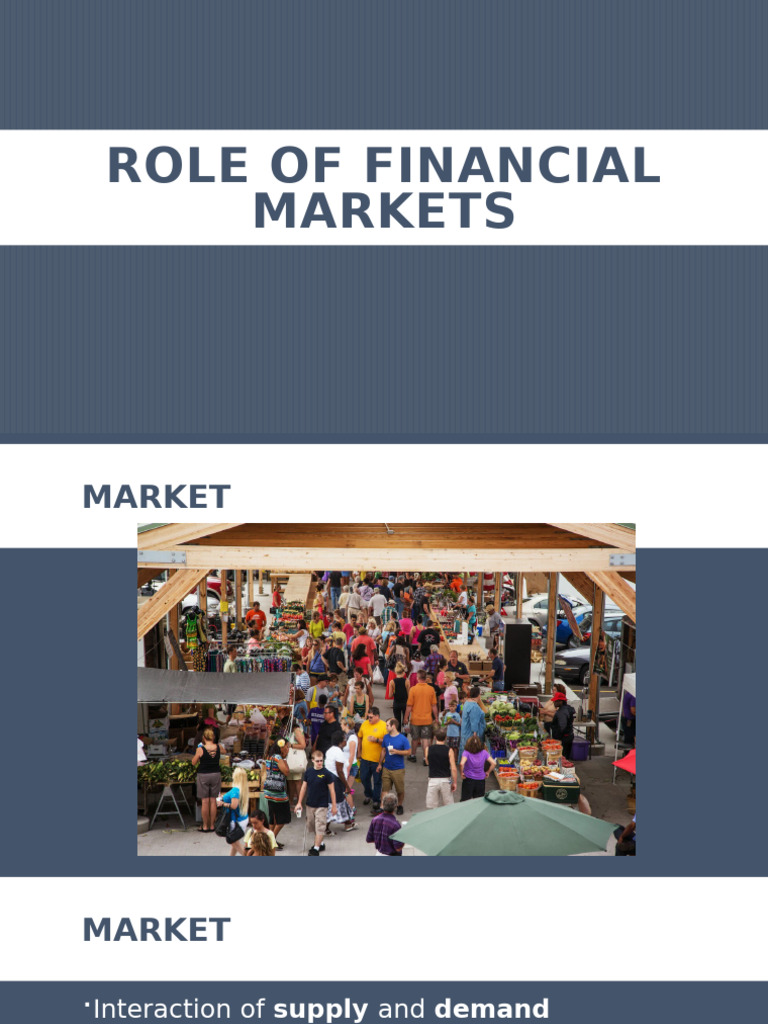 Role of Financial Markets | PDF
