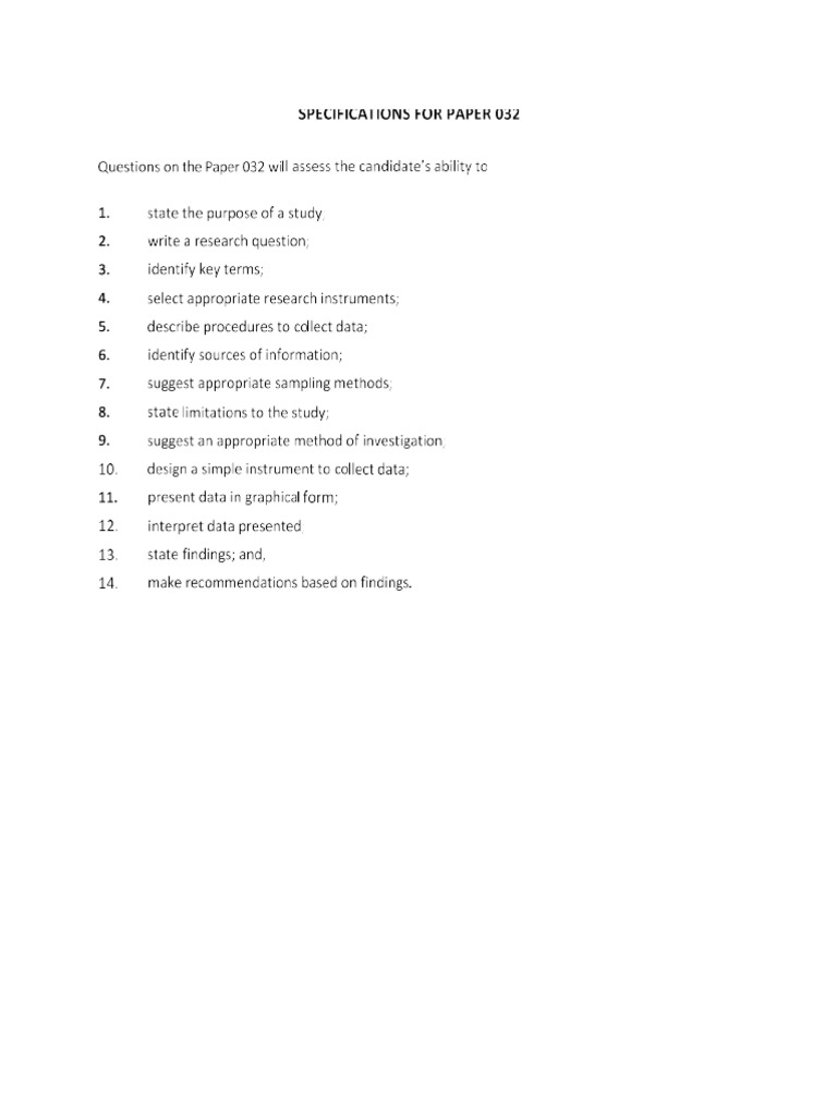 CSEC SS P3 Sample For 2025 Examination | PDF