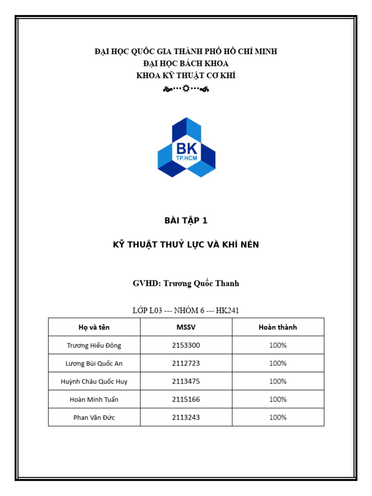 Các bài tập trong HYDRAULIC POWER & PNEUMATIC POWER | PDF