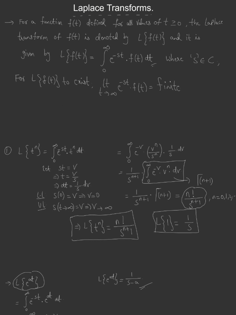 Laplace Transforms | PDF