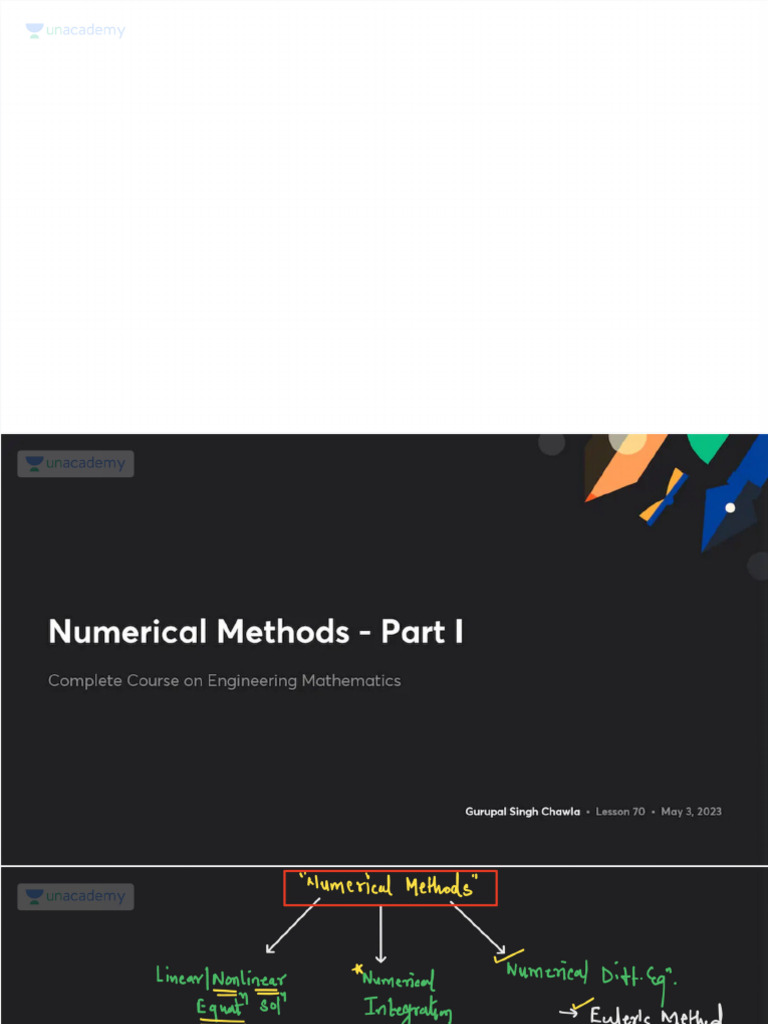 Numerical Methods Part I With Anno | PDF