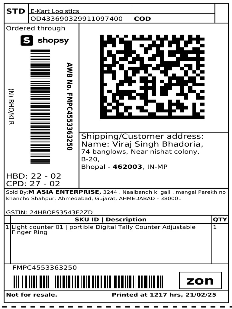 E-Kart Logistics Order Summary | PDF | Invoice | Taxes