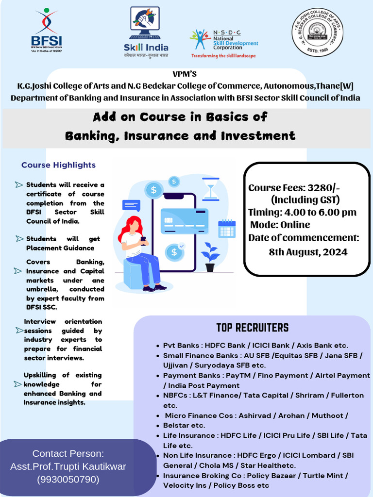BFSI Course: Banking & Insurance Overview | PDF | Service Industries ...