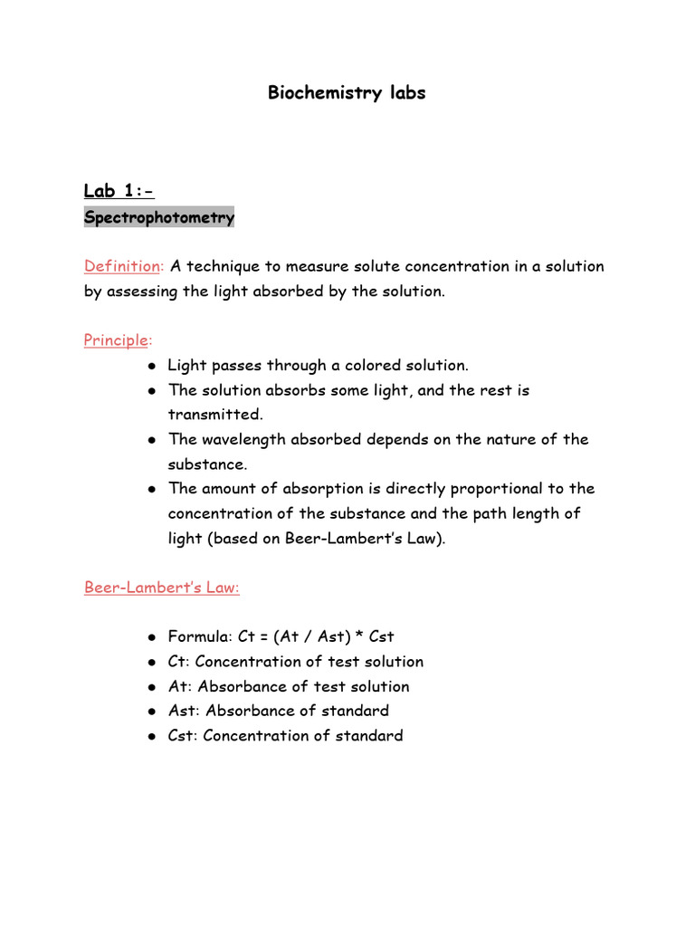 Biochemistry Labs | PDF | Lipoprotein | Cholesterol