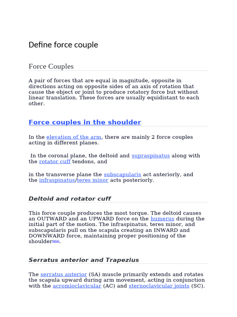 Force Couples | PDF
