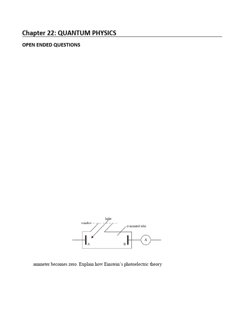 Chapter 22 - Photoelectric Effect | PDF | Photoelectric Effect | Electron
