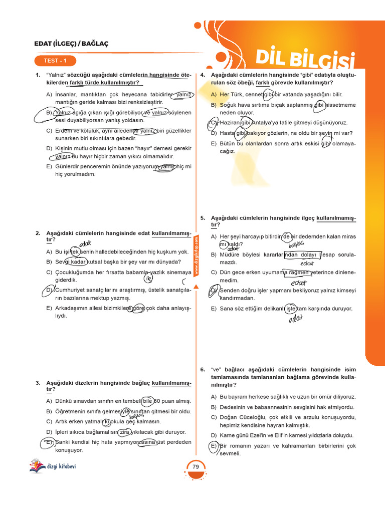 Edat Baglac Sorular PDF | PDF